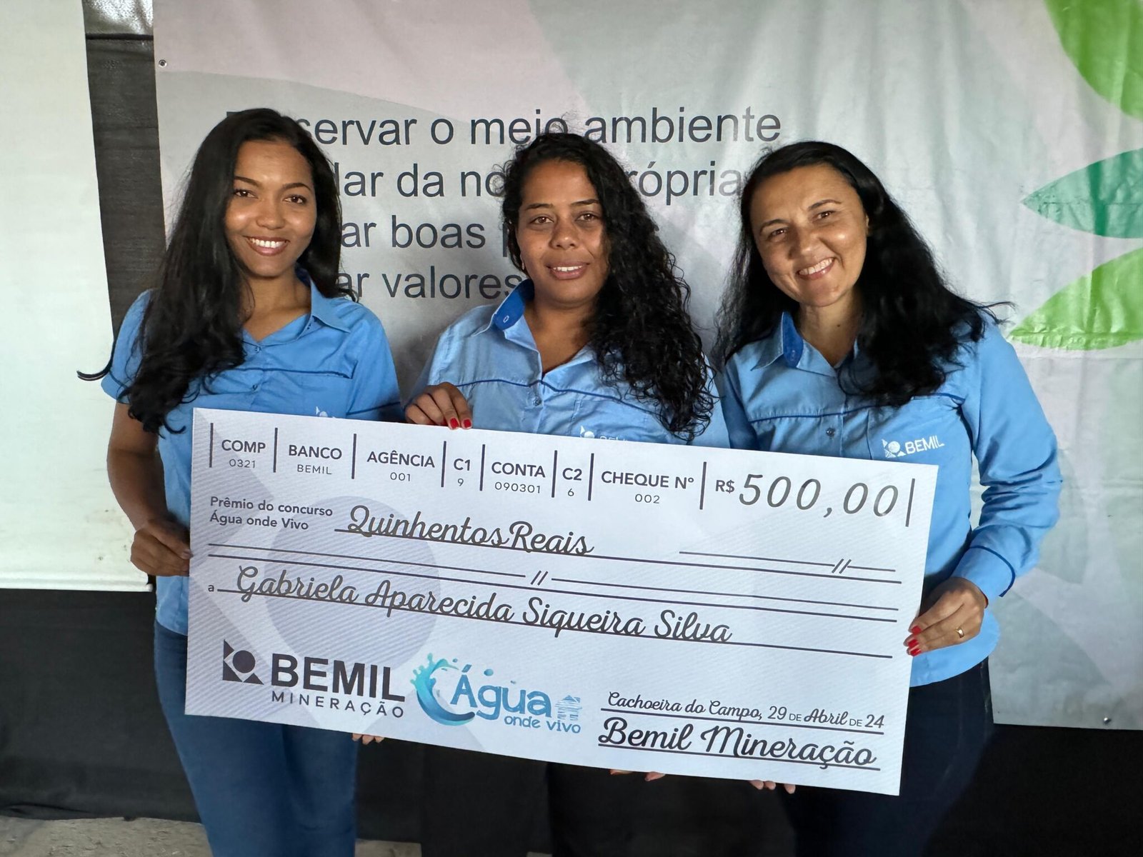 Bemil entrega premiação do concurso fotográfico “Água onde Vivo ...
